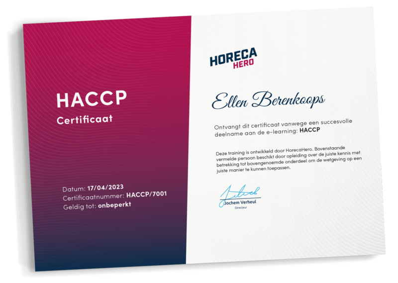 HACCP online training inclusief examen & certificaat voor €99!